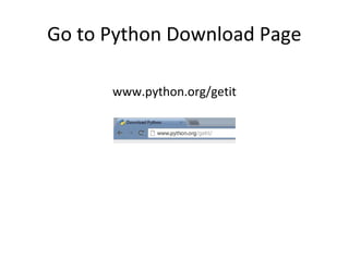 Installing Python 2.7 in Windows | PPT