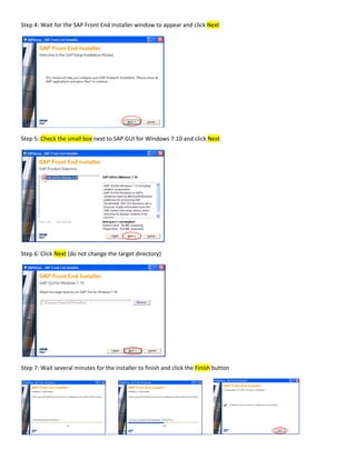 Installing sap7 | PDF