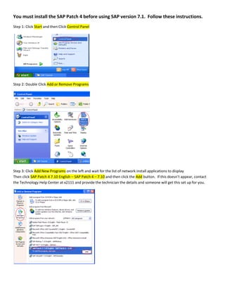 Installing sap7 | PDF