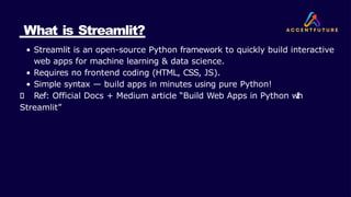 Installing & Setting Up Streamlit - AccentFuture | PPTX