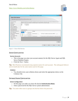 Installing sql server 2012 failover cluster instance | PDF