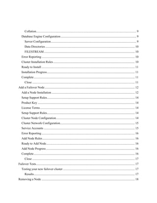 Installing sql server 2012 failover cluster instance | PDF