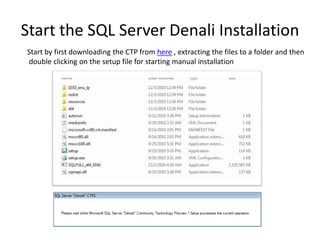 Installing sql server denali sql server 2011 | PPTX