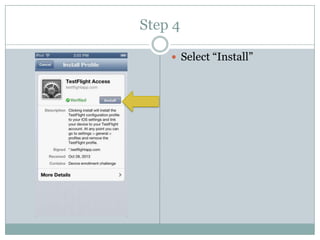 Installing testflight | PPT