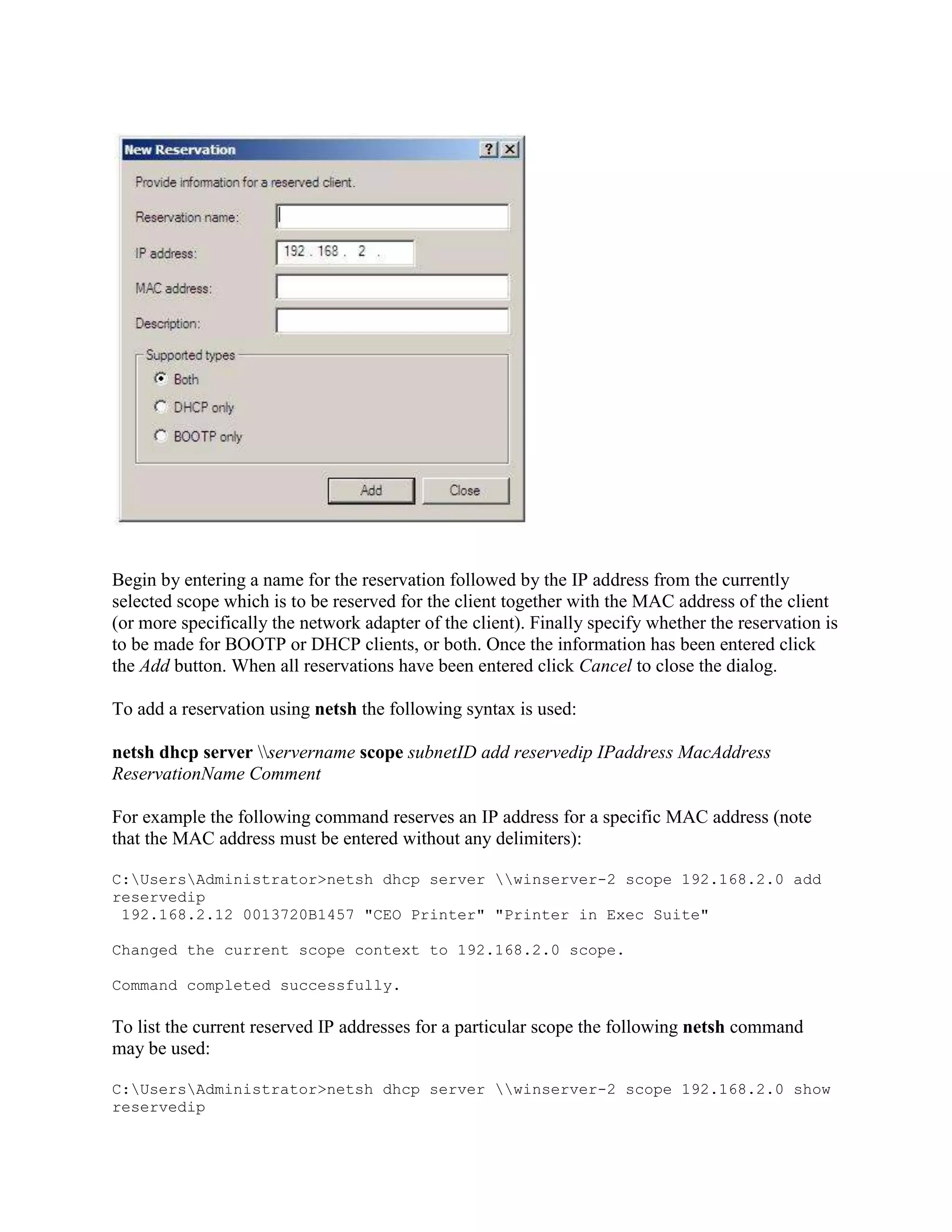 Installing the dhcp server role | PDF