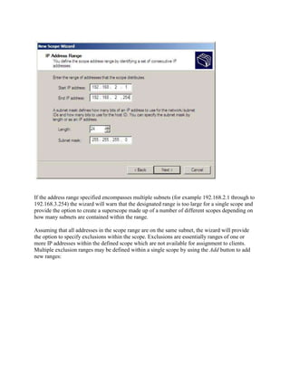 Installing the dhcp server role | PDF