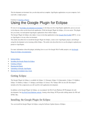 Installing the java sdk | DOCX