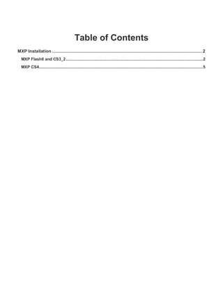Installing the mxp | PDF