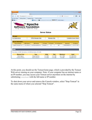 Installing tomcat on windows 7 | PDF