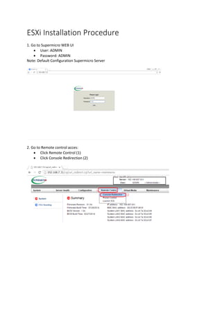 Installing vm ware esxi 6.0 on supermicro server | PDF