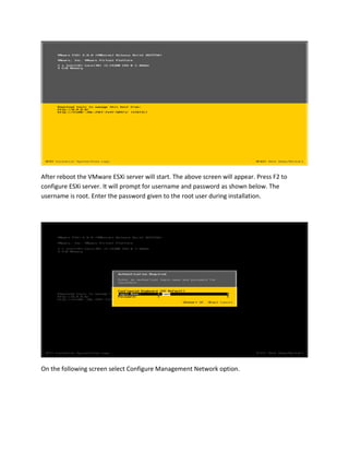 Installing v mware esxi server | PDF