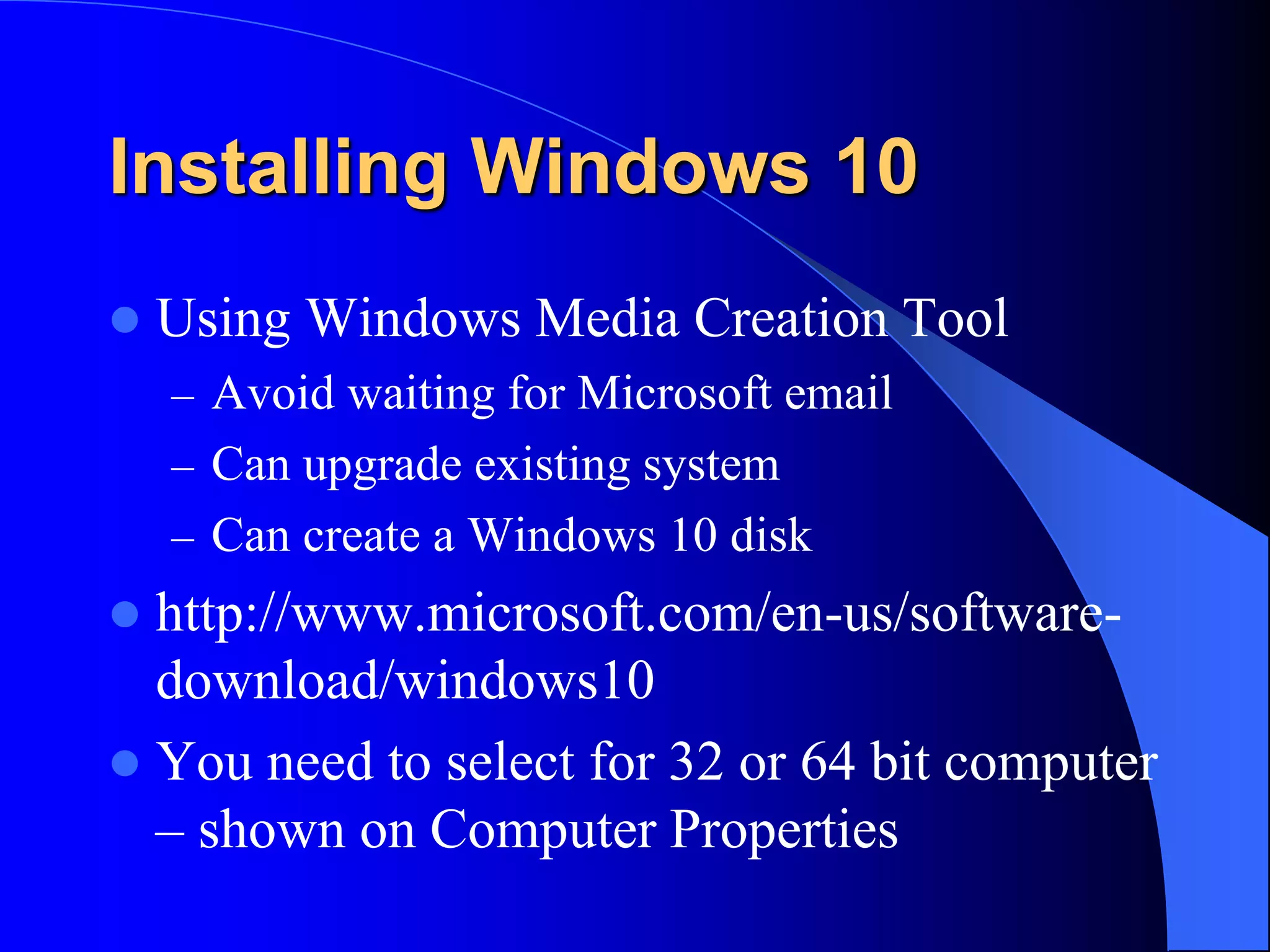 Installing windows 10 | PPTX