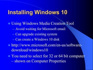 Installing windows 10 | PPTX