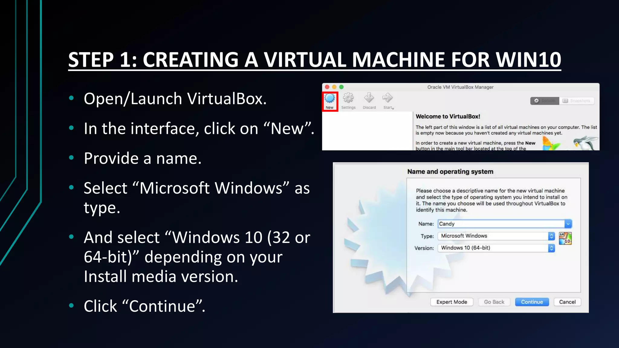 Installing Windows 10 in VirtualBox | PPTX