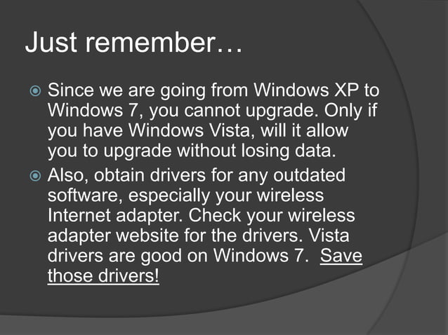 Installing Windows 7 | PPTX