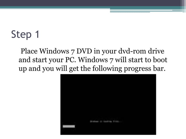Installing windows 7 | PPTX