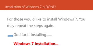 Installing windows 7 x32 x64 operating system | PPTX | Operating Systems | Computer Software and ...