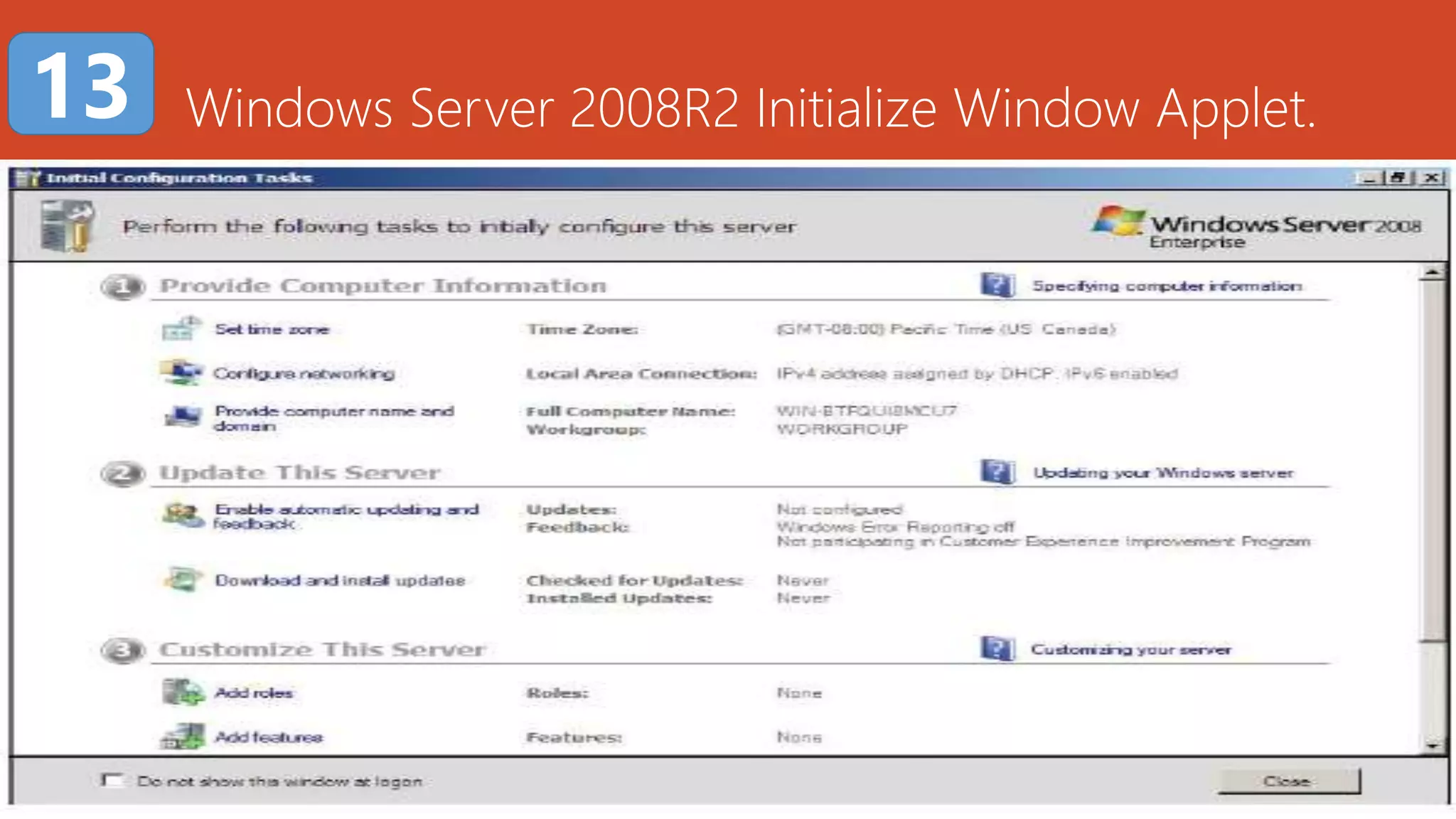 Installing windows server 2008 r2 | PPTX