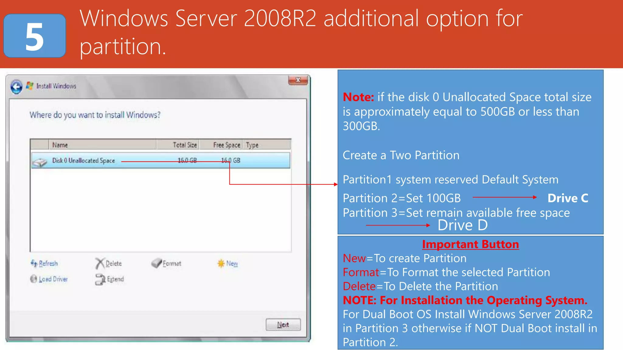 Installing windows server 2008 r2 | PPTX