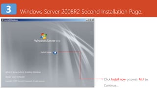 Installing windows server 2008 r2 | PPTX