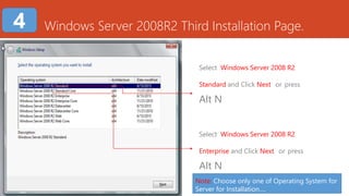 Installing windows server 2008 r2 | PPTX