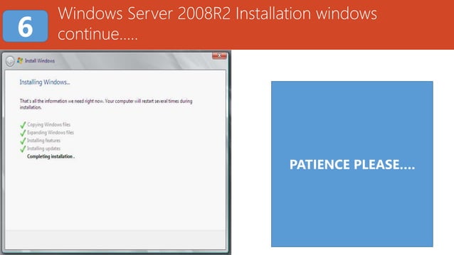 Installing windows server 2008 r2 | PPTX