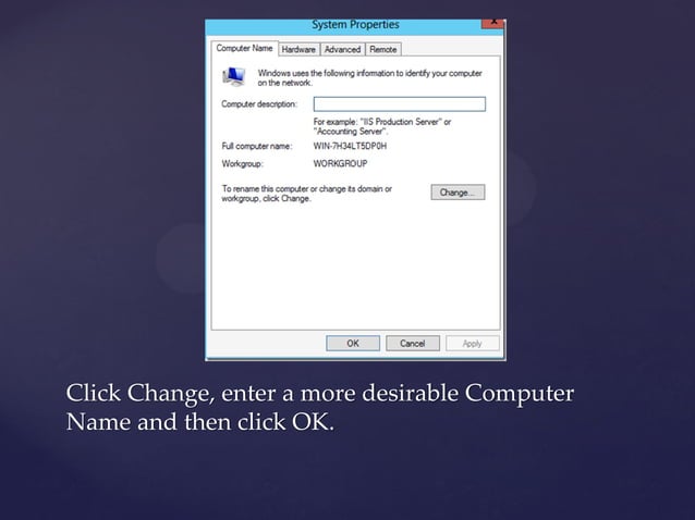 Installing windows server 2012 & active directory domain services role | PPT