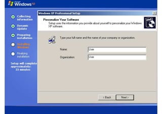 Installing windows xp | PPT