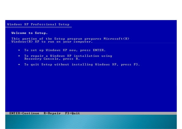 Installing windows xp | PPT