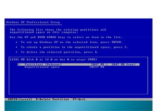 Installing windows xp | PPT