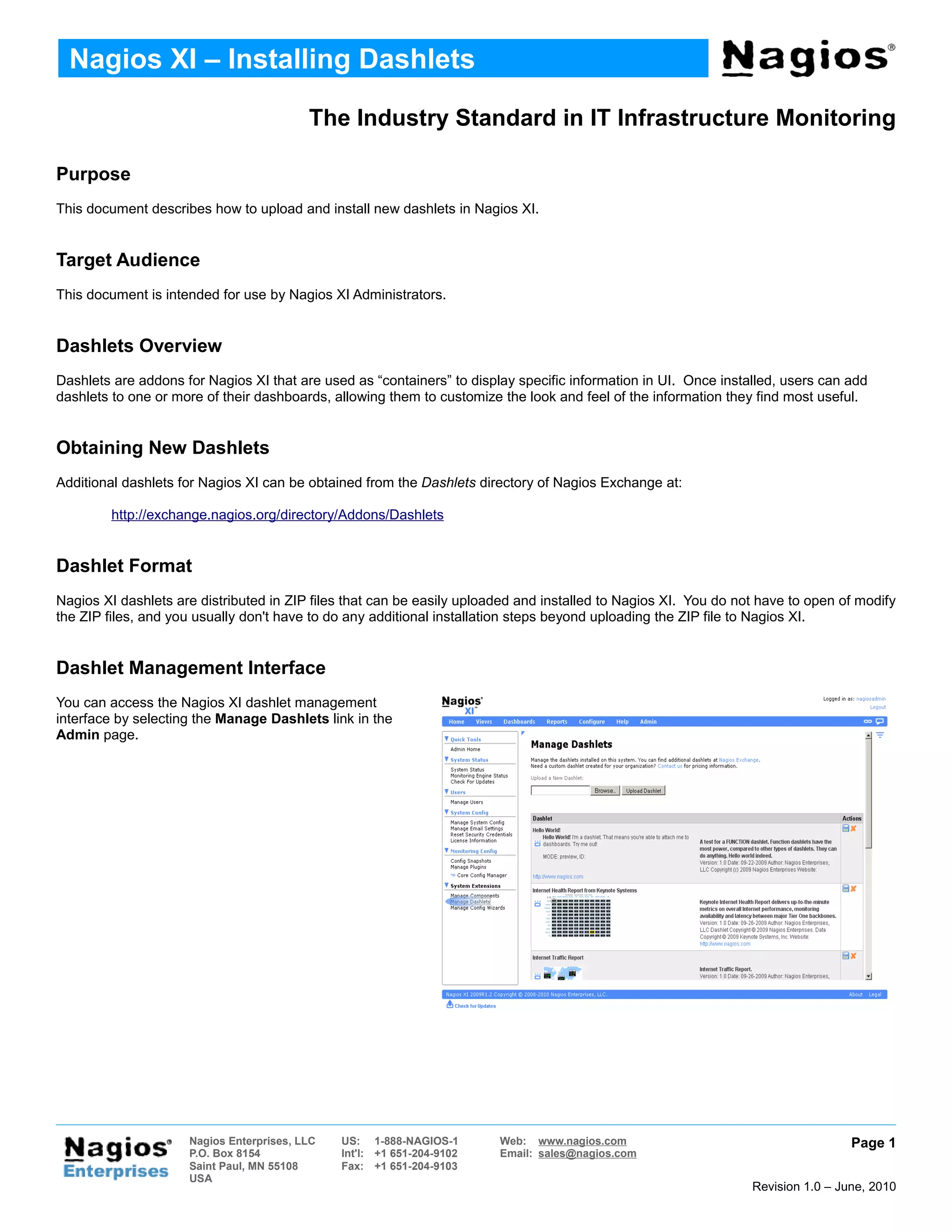 Installing xi dashlets | PDF Installing xi dashlets | PDF