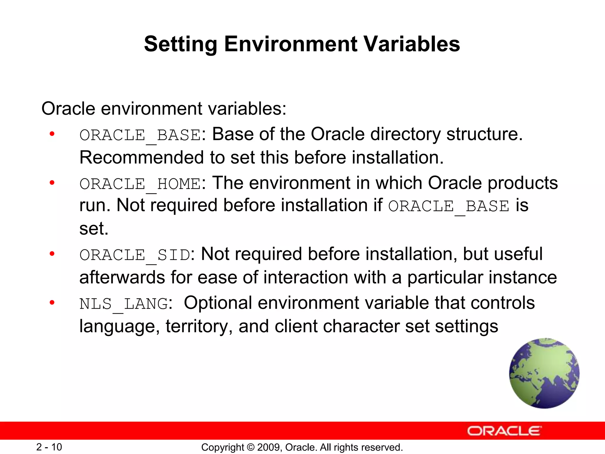 Installing your Oracle Software.ppt