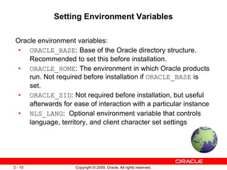 Installing your Oracle Software.ppt