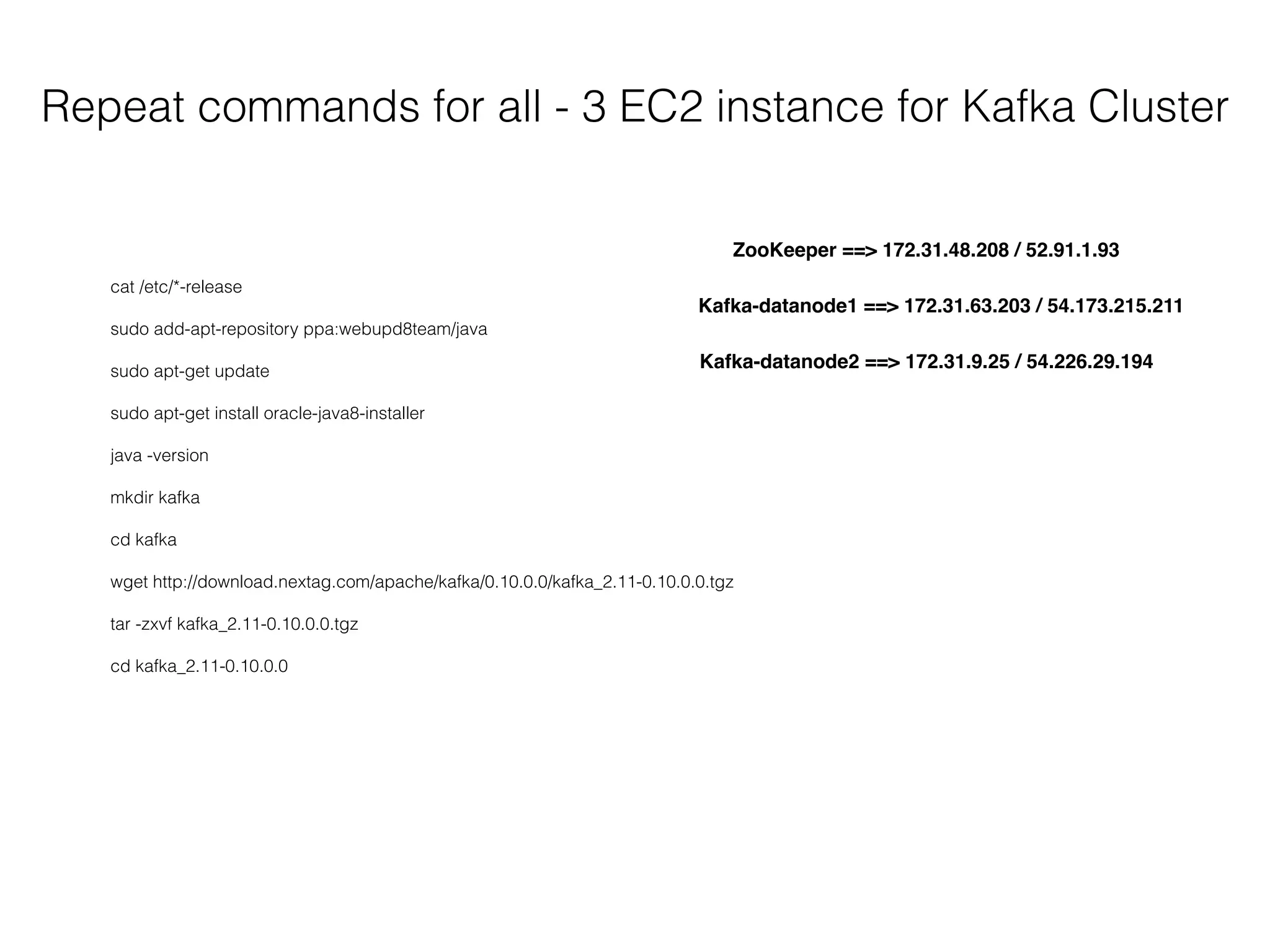 Setup 3 Node Kafka Cluster on AWS - Hands On | PDF