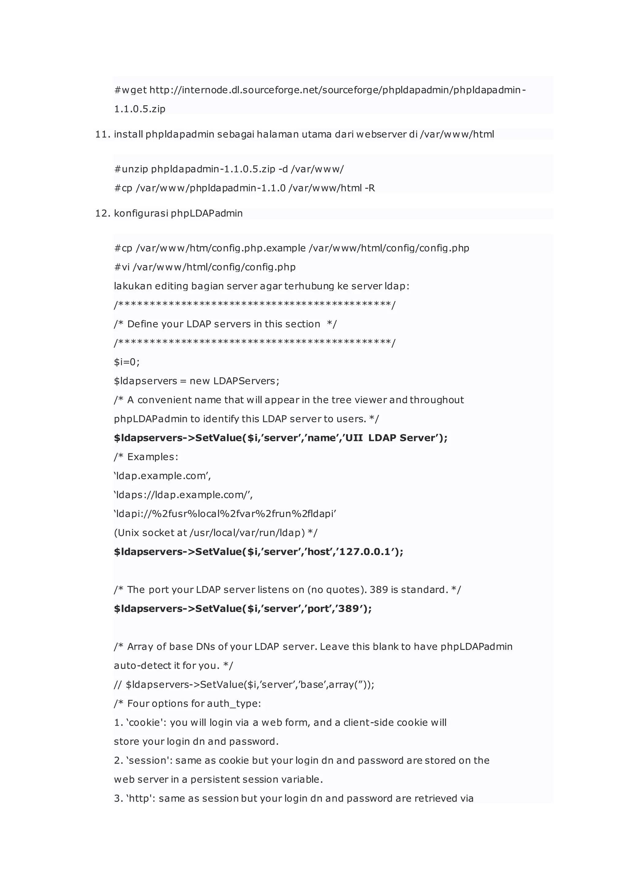 Install ldap server | DOCX | Databases | Computer Software and Applications