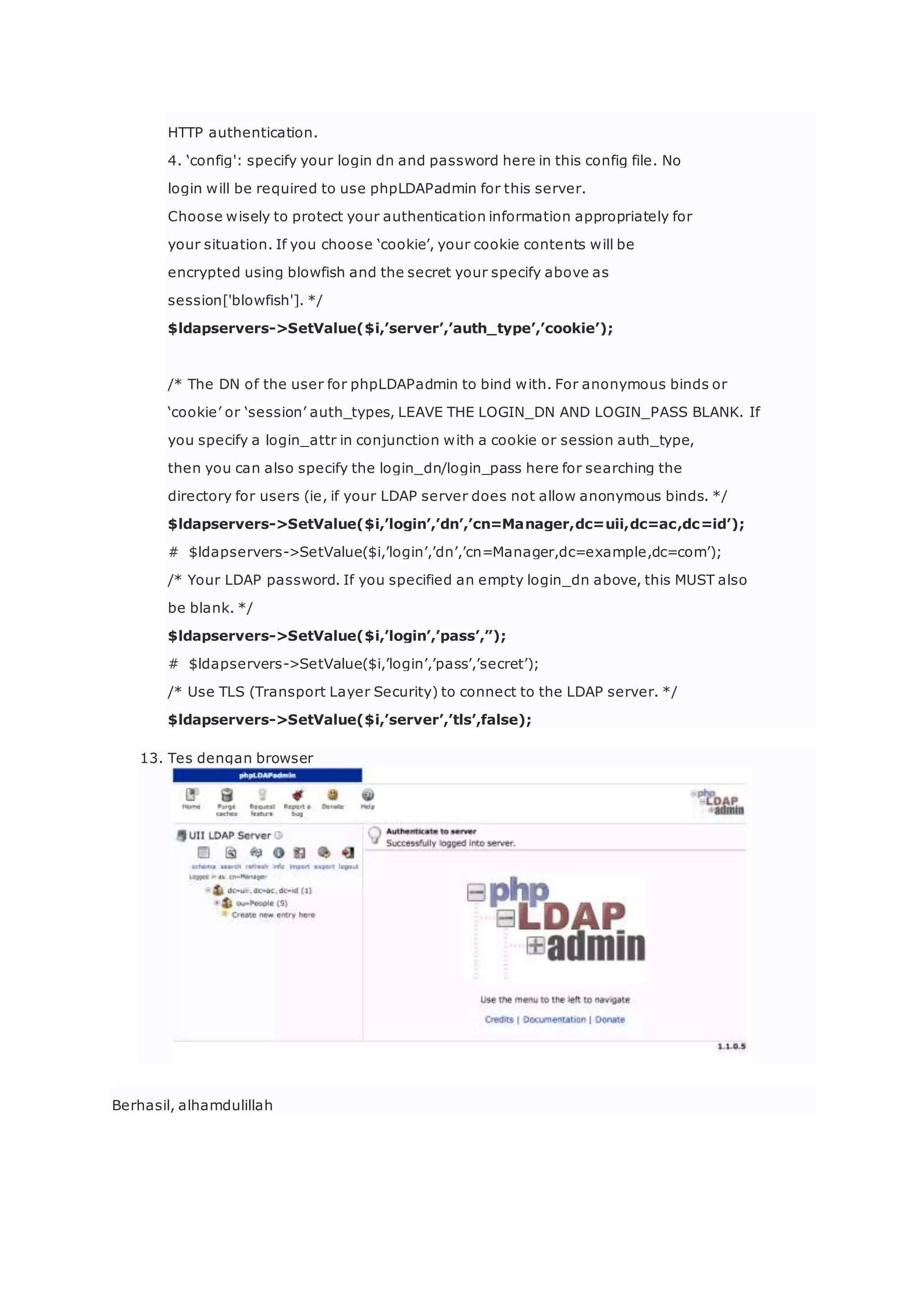 Install ldap server | PDF