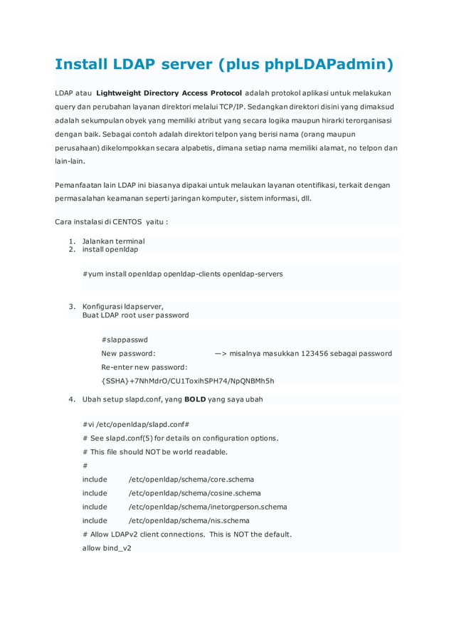 Install ldap server | PDF