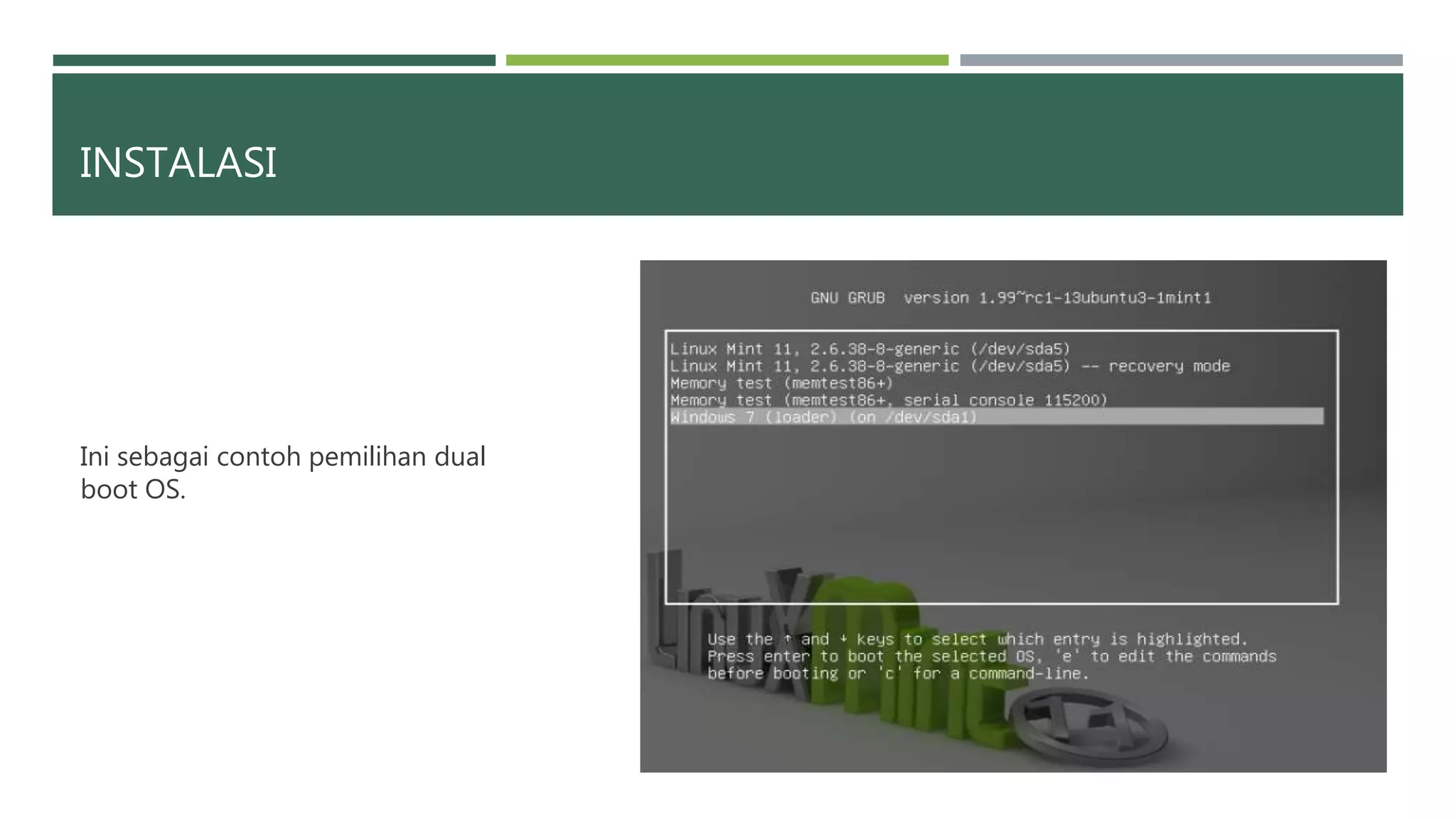 Dualboot linux mint di Windows | PPTX