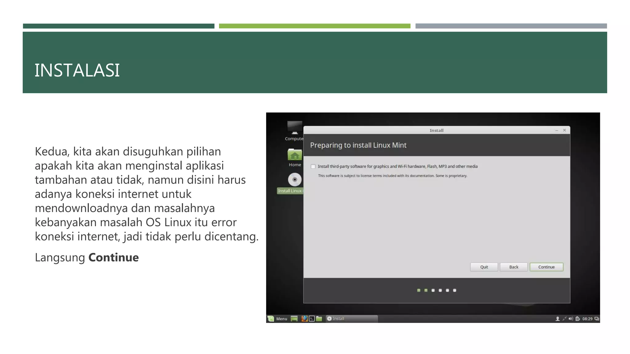 Dualboot linux mint di Windows | PPTX