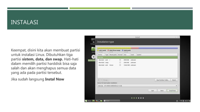 Dualboot linux mint di Windows | PPTX