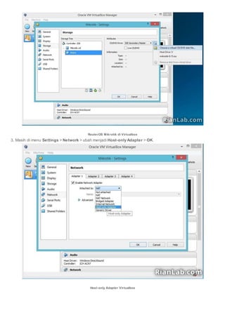 Install mikrotik di virtualbox | DOCX