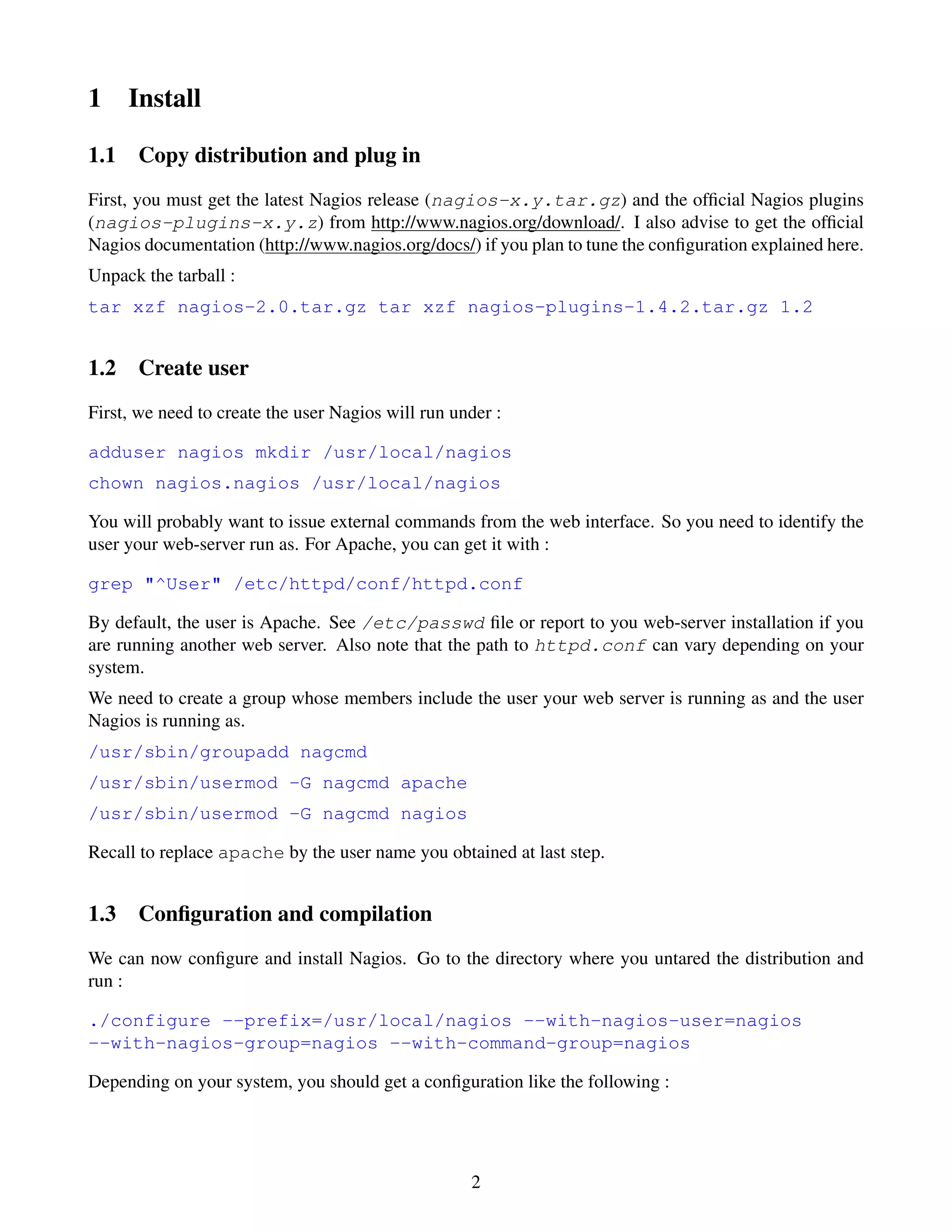 Install nagios | PDF
