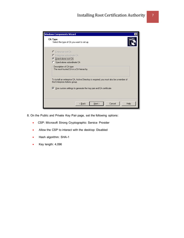 Install offline Root CA Server 2003 | PDF