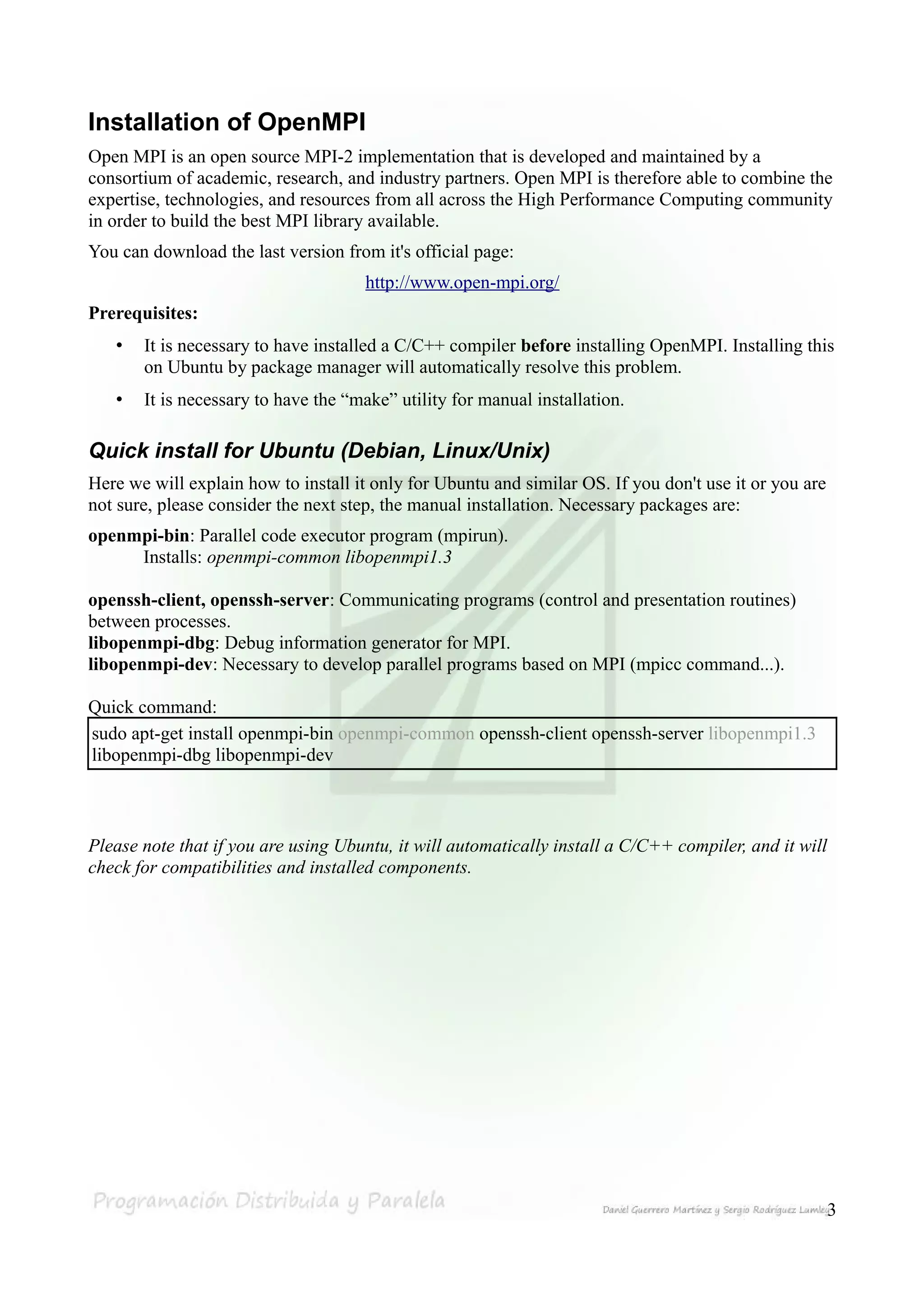 Howto Install Openmpi On Ubuntu Pdf 3077