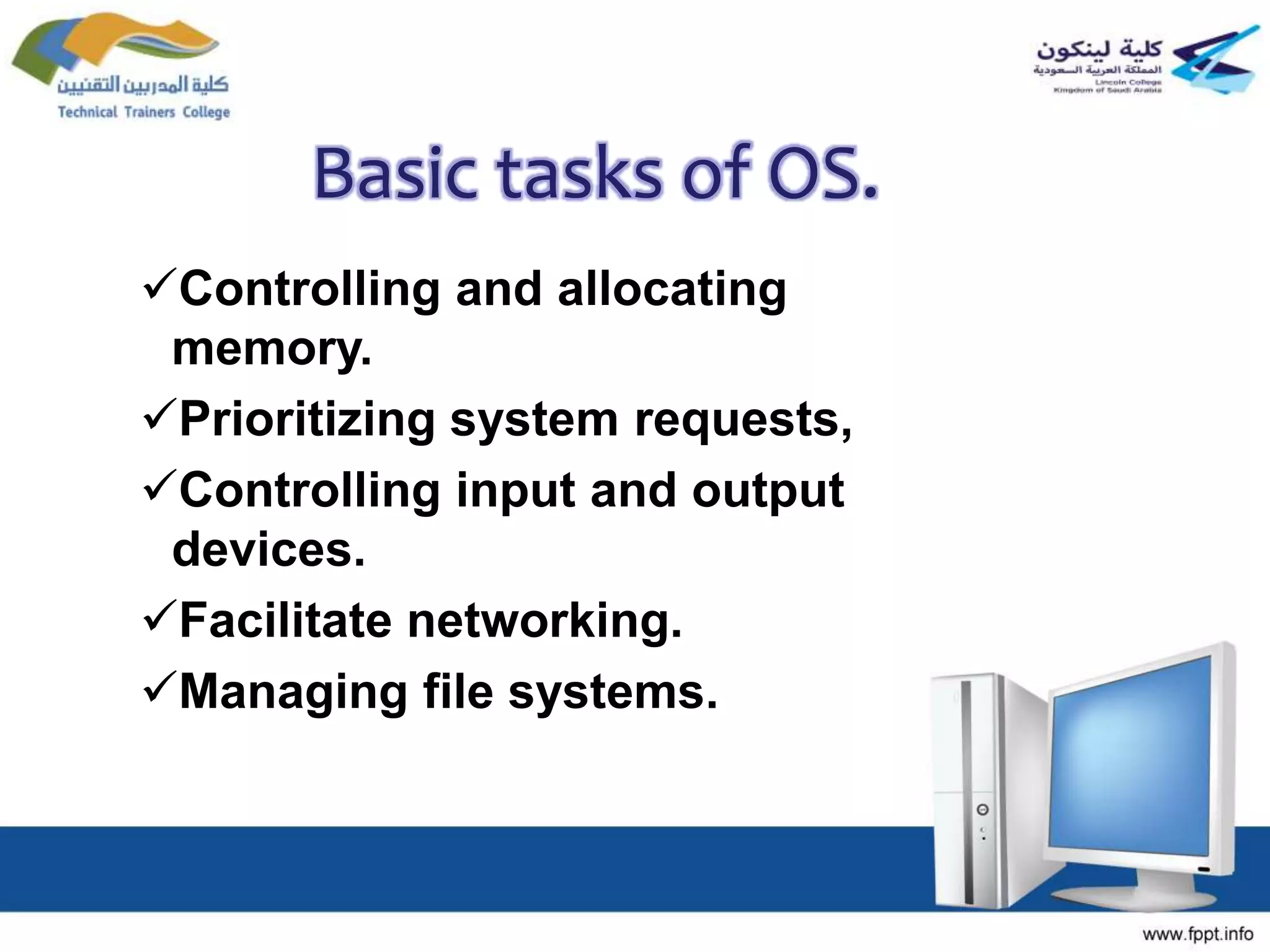 Install Operating System Pptx Operating Systems Computer Software And Applications