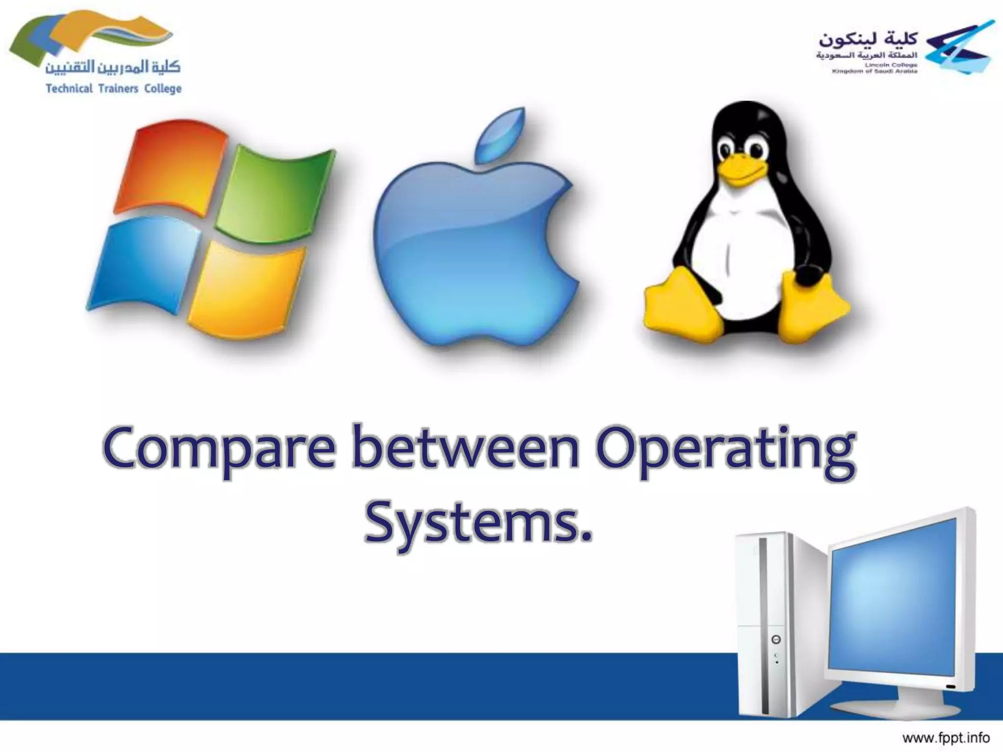 Install Operating System Pptx Operating Systems Computer Software