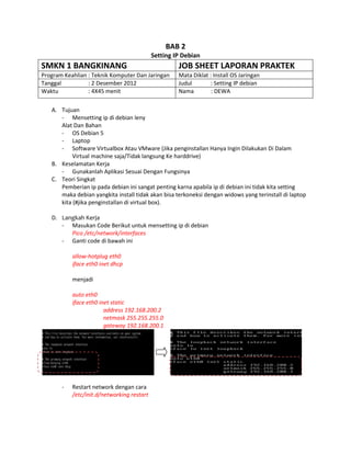 Install os debian dan samba server | DOCX