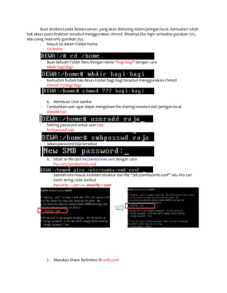 Install os debian dan samba server | DOCX
