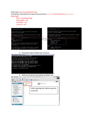 Install os debian dan samba server | DOCX
