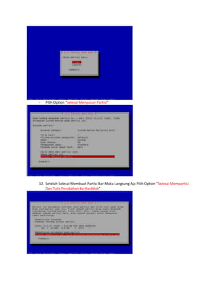 Install os debian dan samba server | PDF